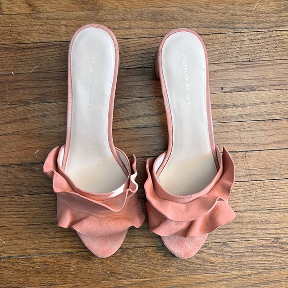 Loeffler Randall | Shoes | Loeffler Randall Suede Ruffle Heel | Poshmark